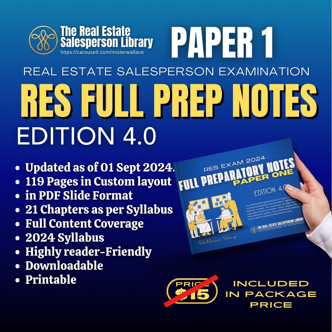 RES Exam Full Prep Notes & RES Exam Revision Notes 2024 by Mister ...