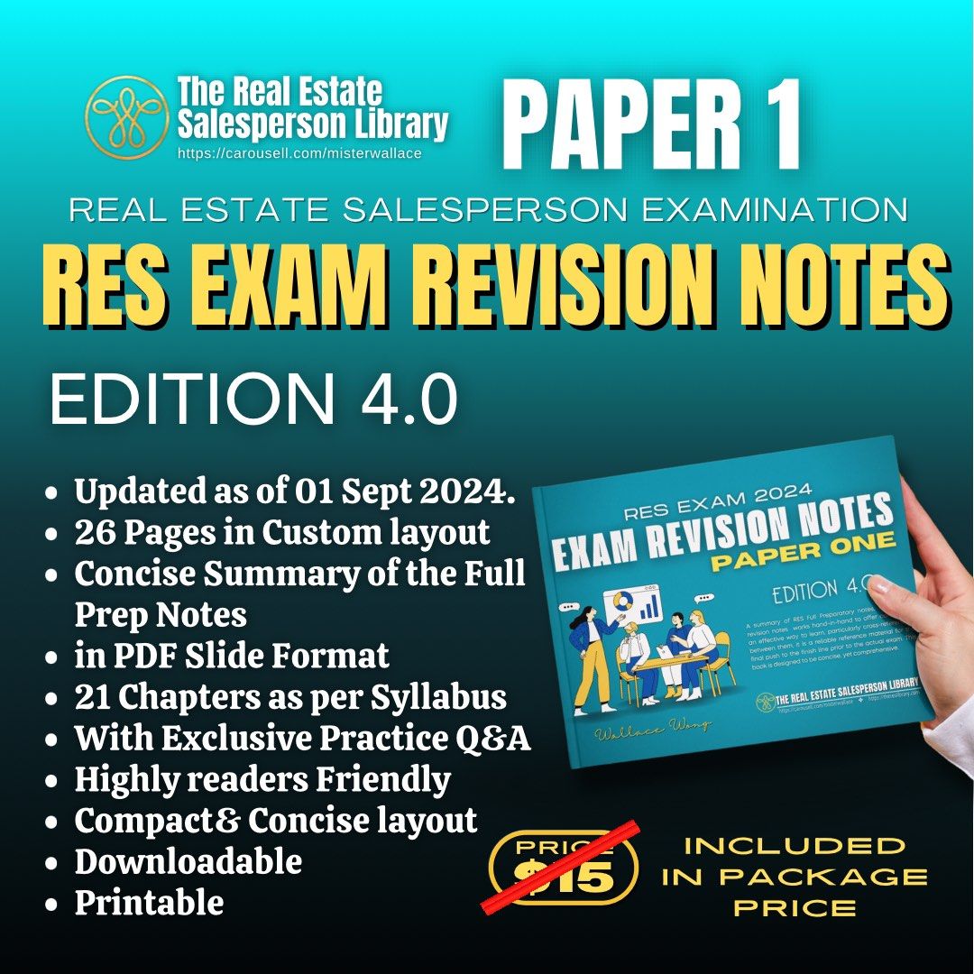 RES Exam Full Prep Notes & RES Exam Revision Notes 2024 by Mister ...