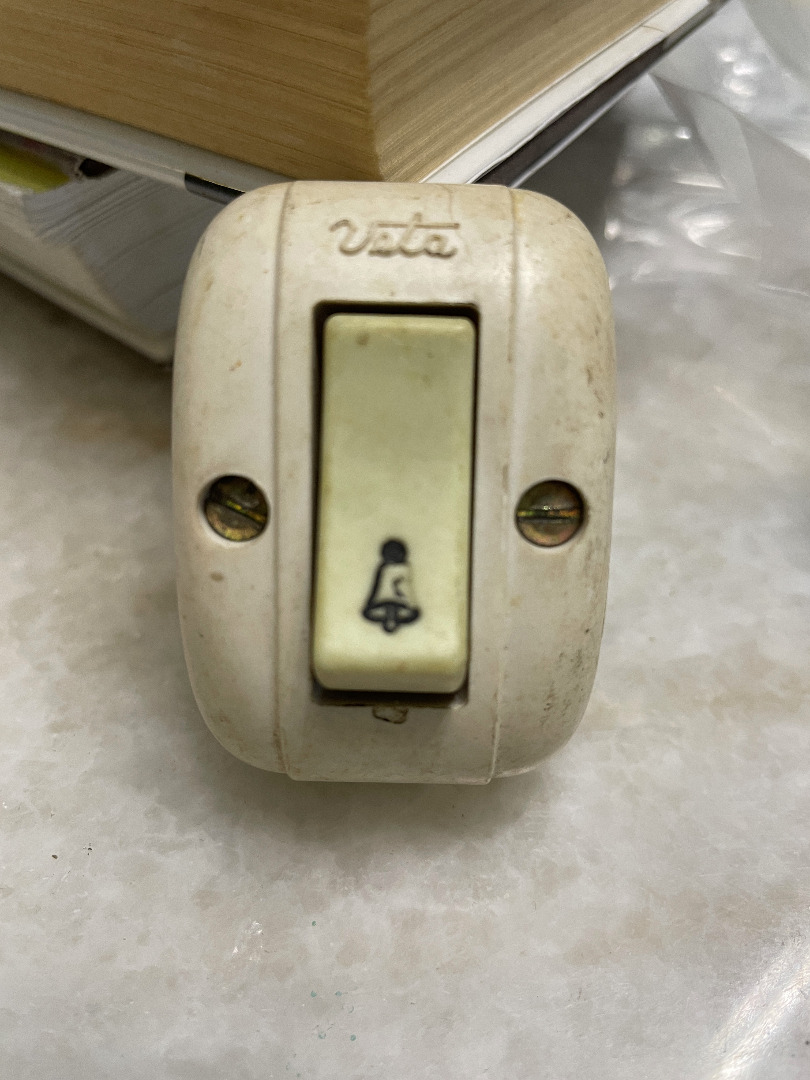 Retro Vintage Veto Door Bell Push Button Rocker switch doorbell white ...