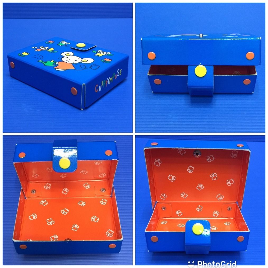 Sanrio Zashikibuta Z豬 Chippy Mouse 小白鼠 1989-1995年 迷你垃圾桶 迷你文件盒 ((每件 ...