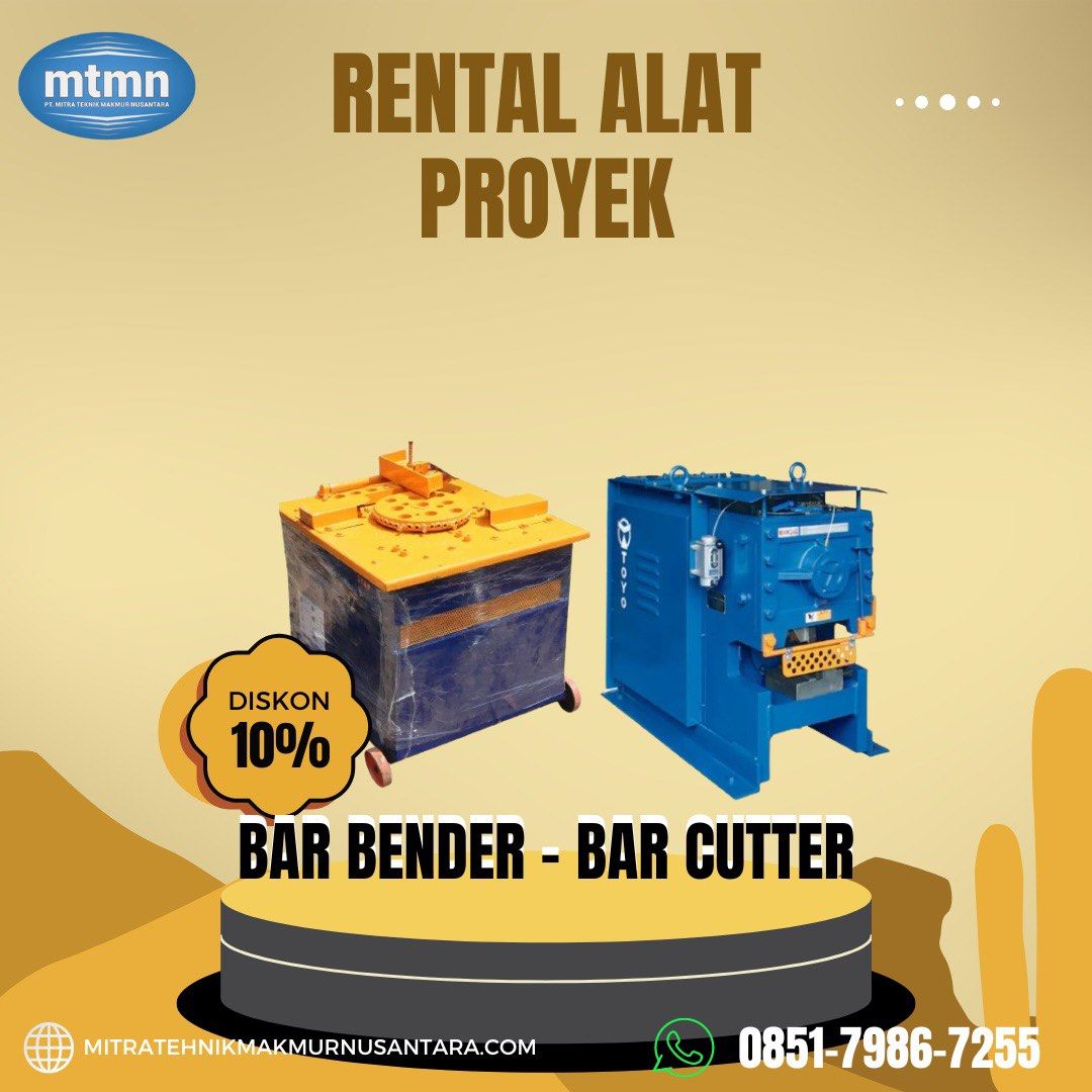 SEWA ALAT PROYEK BAR BENDER BAR CUTTER / MUARA ENIM / 085179867255 ...
