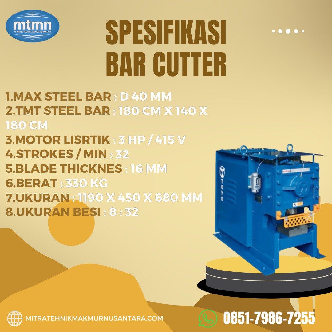 SEWA ALAT PROYEK BAR BENDER BAR CUTTER / MUARA ENIM / 085179867255 ...