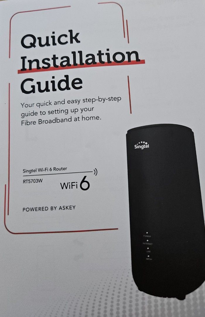 Singtel Wifi 6 AX5400 Router rt5703w, Computers & Tech, Parts ...