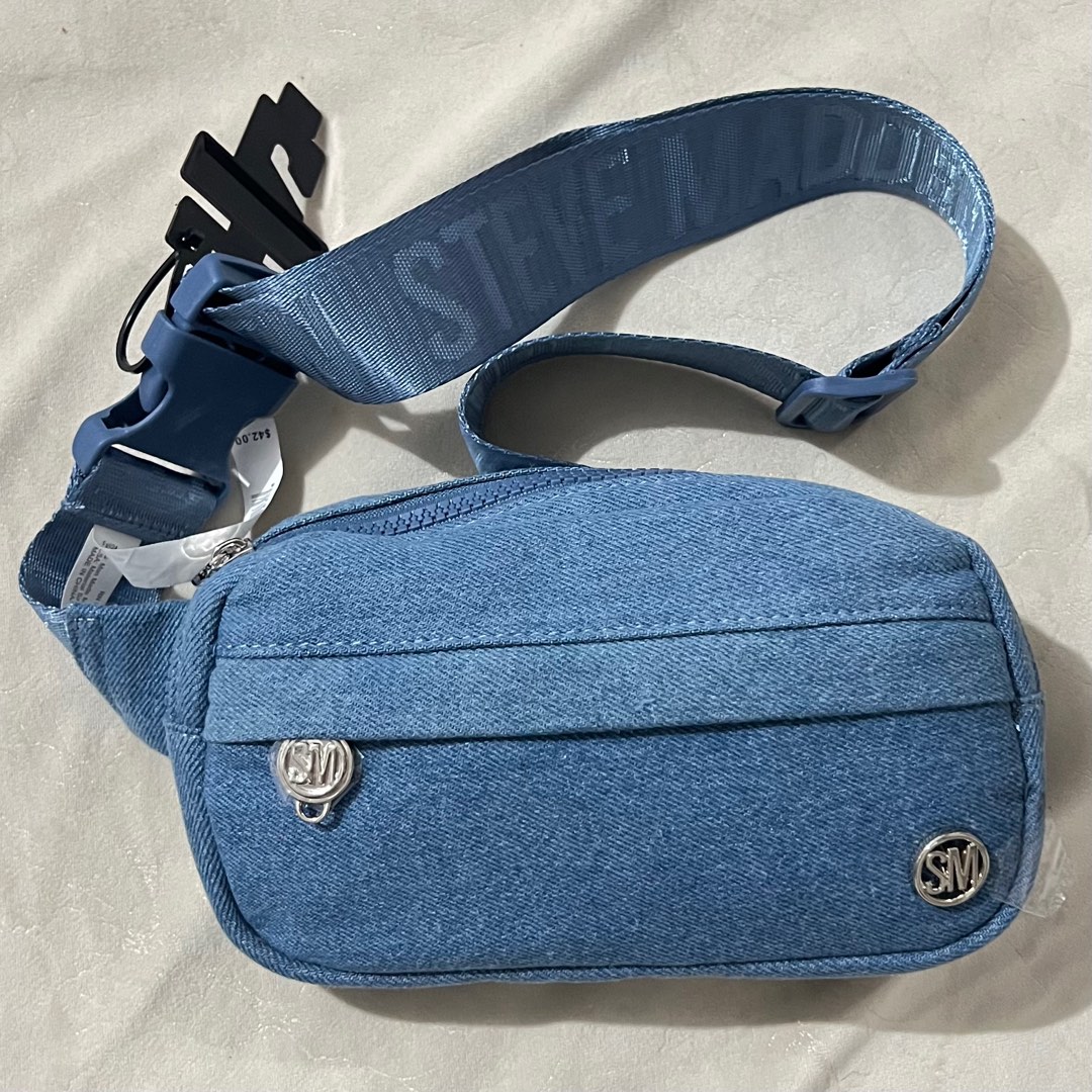 Authentic Steve Madden Denim Belt Bag, Men's Fashion, Bags, Belt bags ...