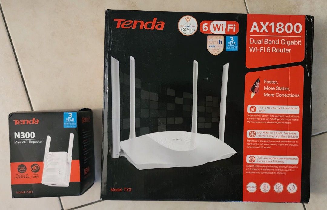 TENDA AX 1800 WiFi 6, Computers & Tech, Parts & Accessories, Networking ...