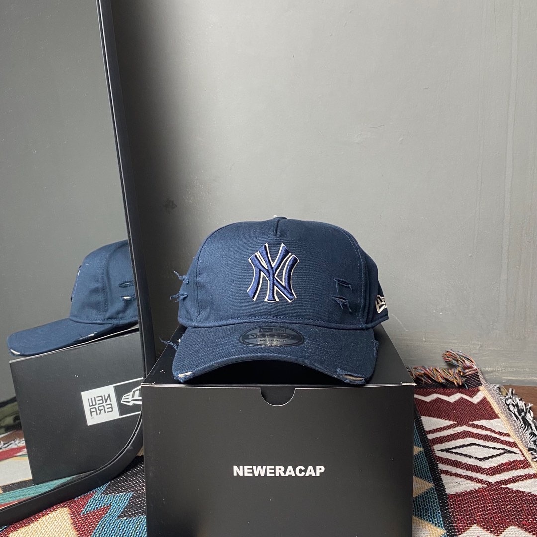 Topi Baseball MLB Caps New Era Hat Logo NY RIPPED Sobek 946AF Navy List ...
