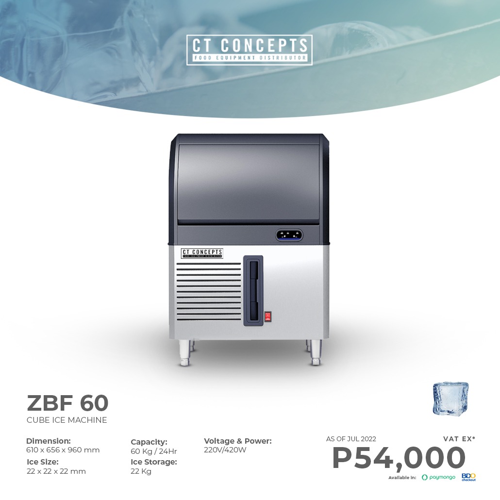 UNDERCOUNTER CUBE ICE MACHINE ZBF-60, TV & Home Appliances, Kitchen ...