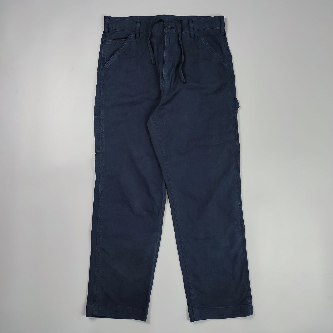 UNIQLO UTILITY WORK PANTS - NAVY, Men's Fashion, Bottoms, Trousers on ...