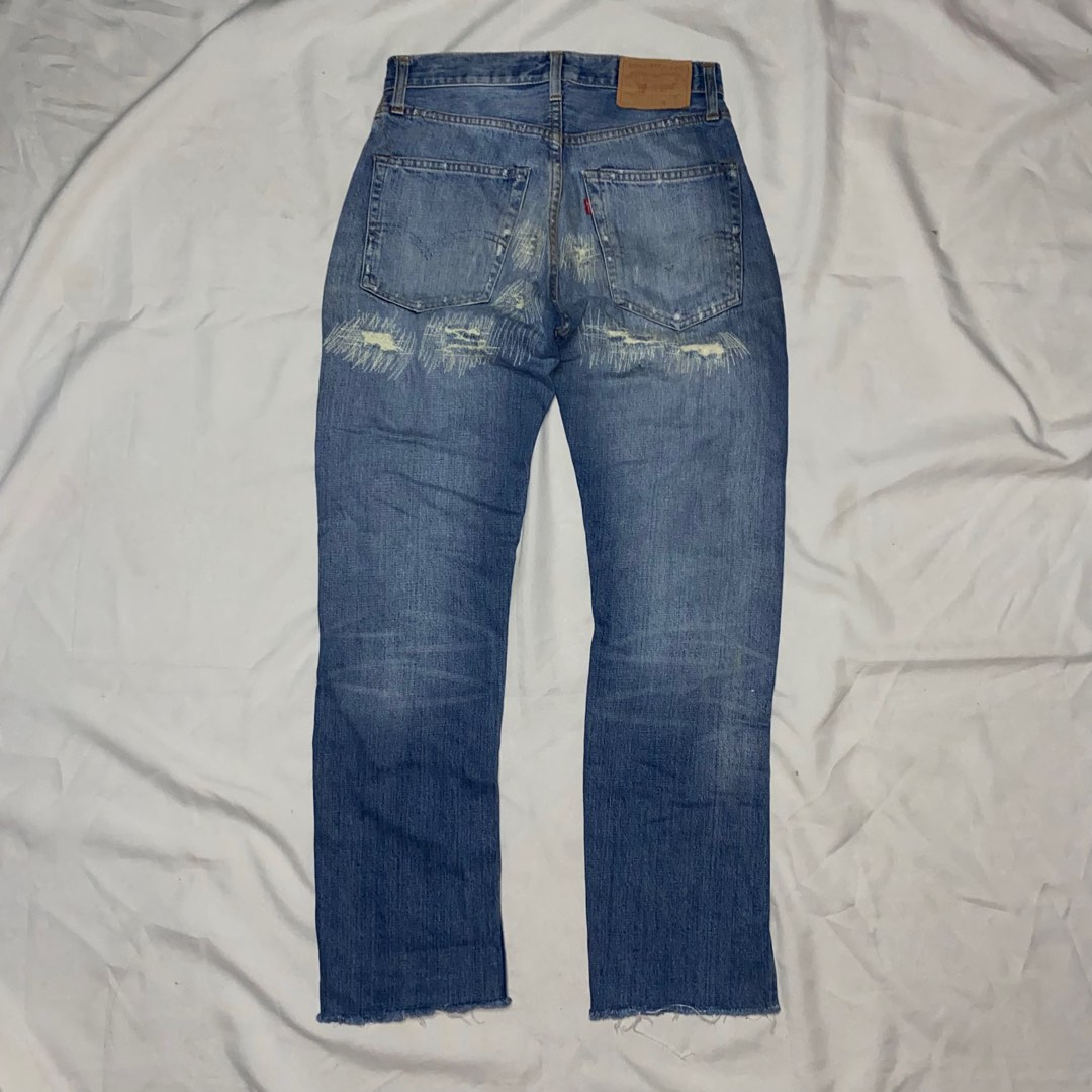 Vintage Levi’s LVC selvedge denim, Big E, distressed repaired workwear ...