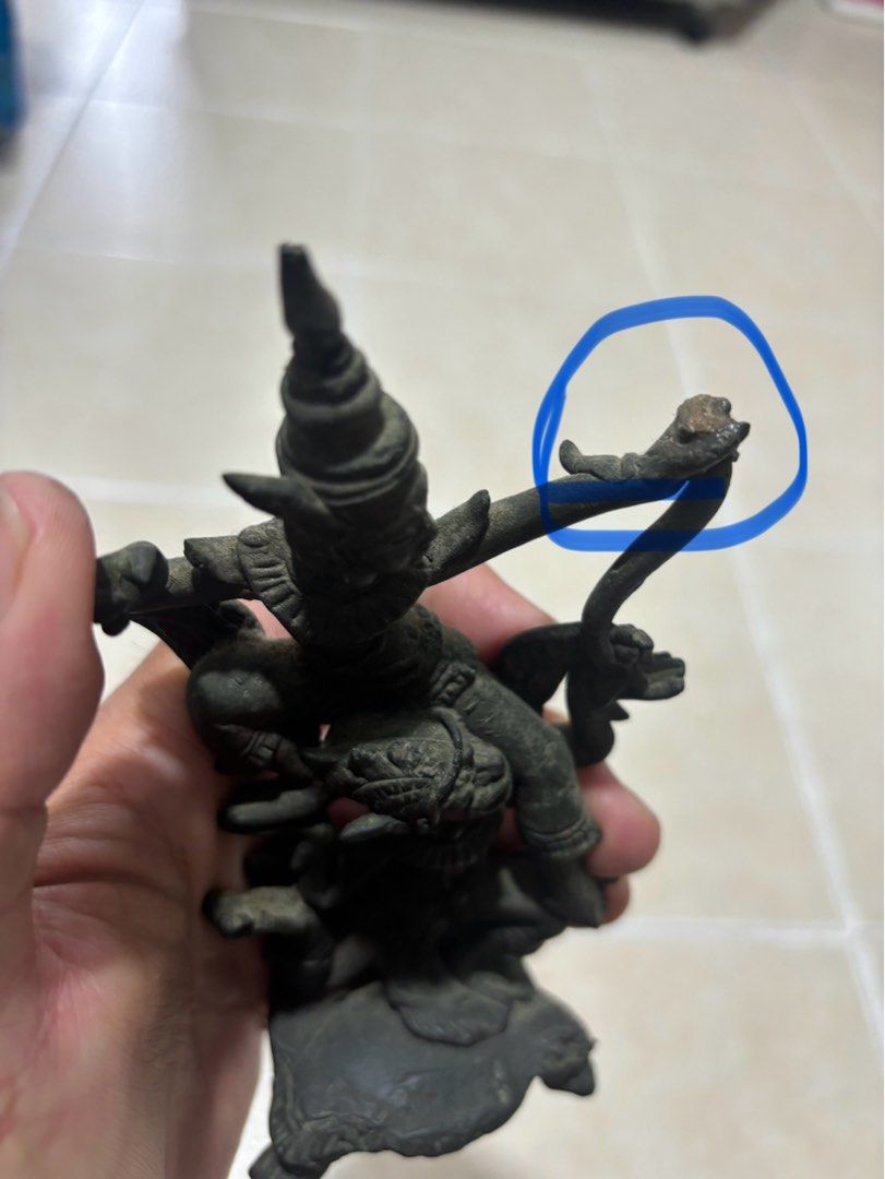 Vintage Ramayana Lor Boran 倒模 Statue, Rama & Hanuman, bow defect ...