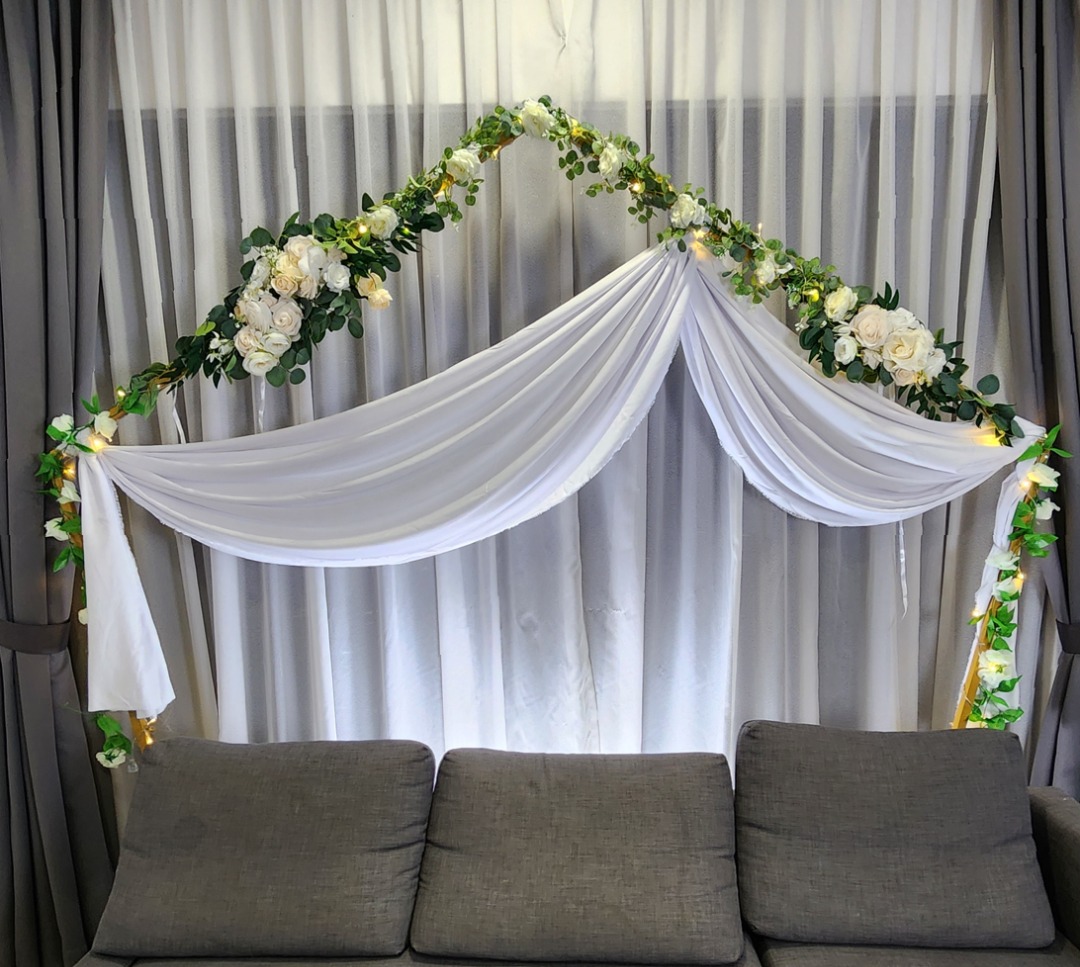 Wedding Backdrop Party Stand Majlis Kahwin Decoration Metal Arch - with ...