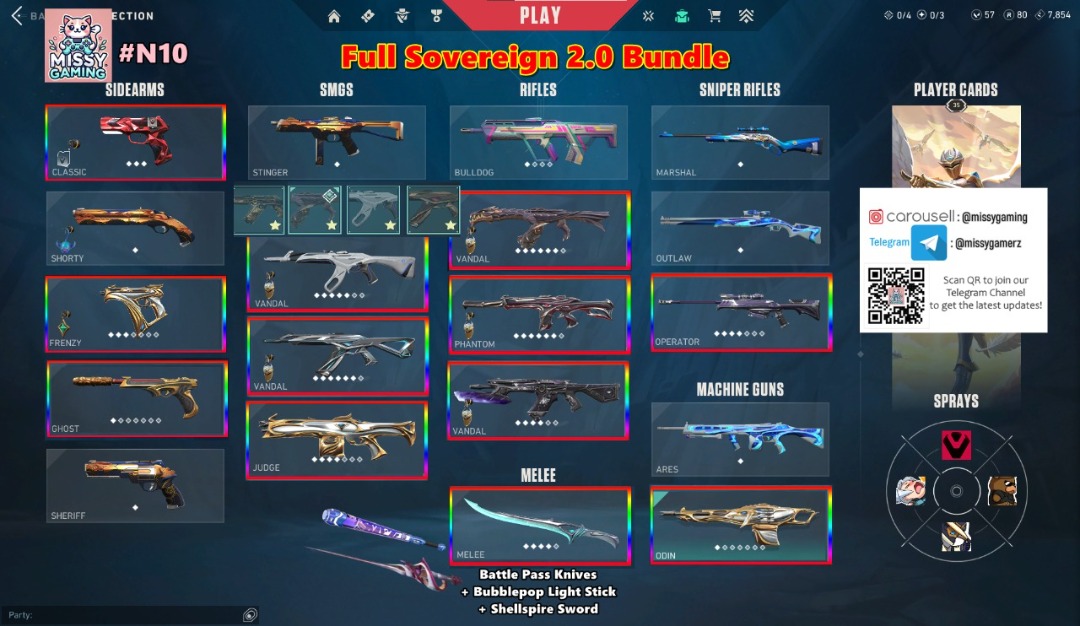 WTS Premium Valorant Account - 2023 Champions Bundle | Prelude to Chaos ...