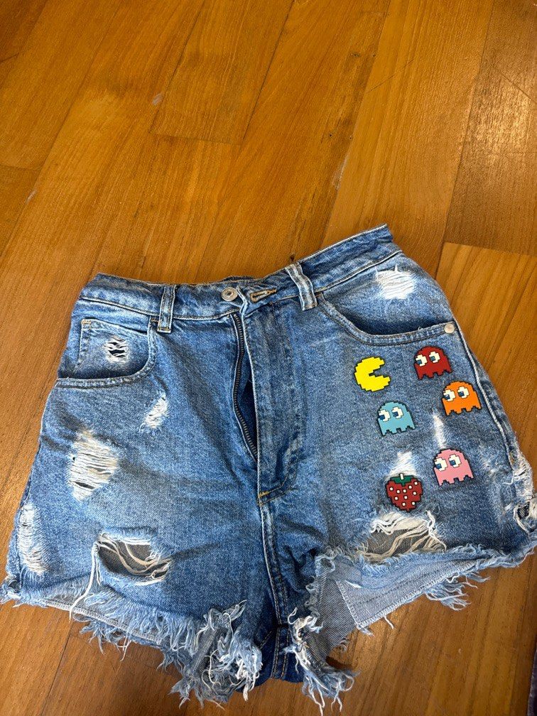 Zara pac man short pants, Women's Fashion, Bottoms, Shorts on Carousell