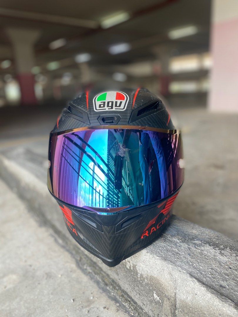 AGV Pista GP Racing Replica (RR) Matte Black - Copy 1:1 with Rainbow ...