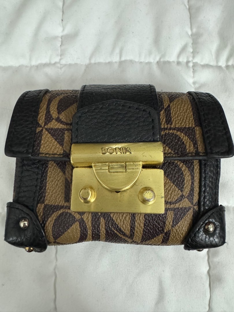 AuthentiC BONIA Aida Monogram Card Holder Wallet, Women's Fashion, Bags ...