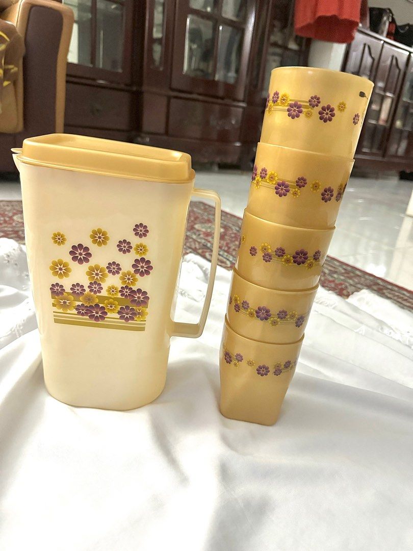 Avon Set jug air dan cawan, Furniture & Home Living, Kitchenware ...