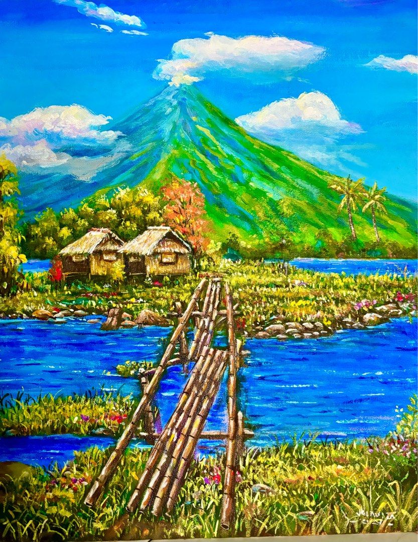 Bahay kubo - Painting-, Hobbies & Toys, Stationary & Craft, Handmade ...