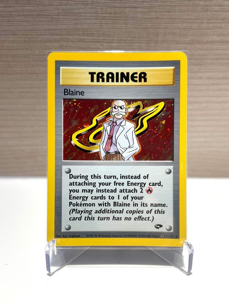 Blaine 17/132 Gym Challenge Holo Rare Vintage Pokemon Card, Hobbies ...