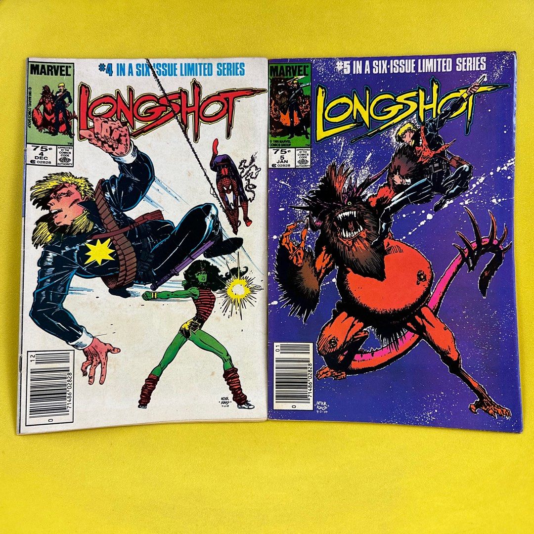 Bundle of 2 Marvel Comics Longshot # 4 5 1985 Ann Nocenti Arthur Adams ...