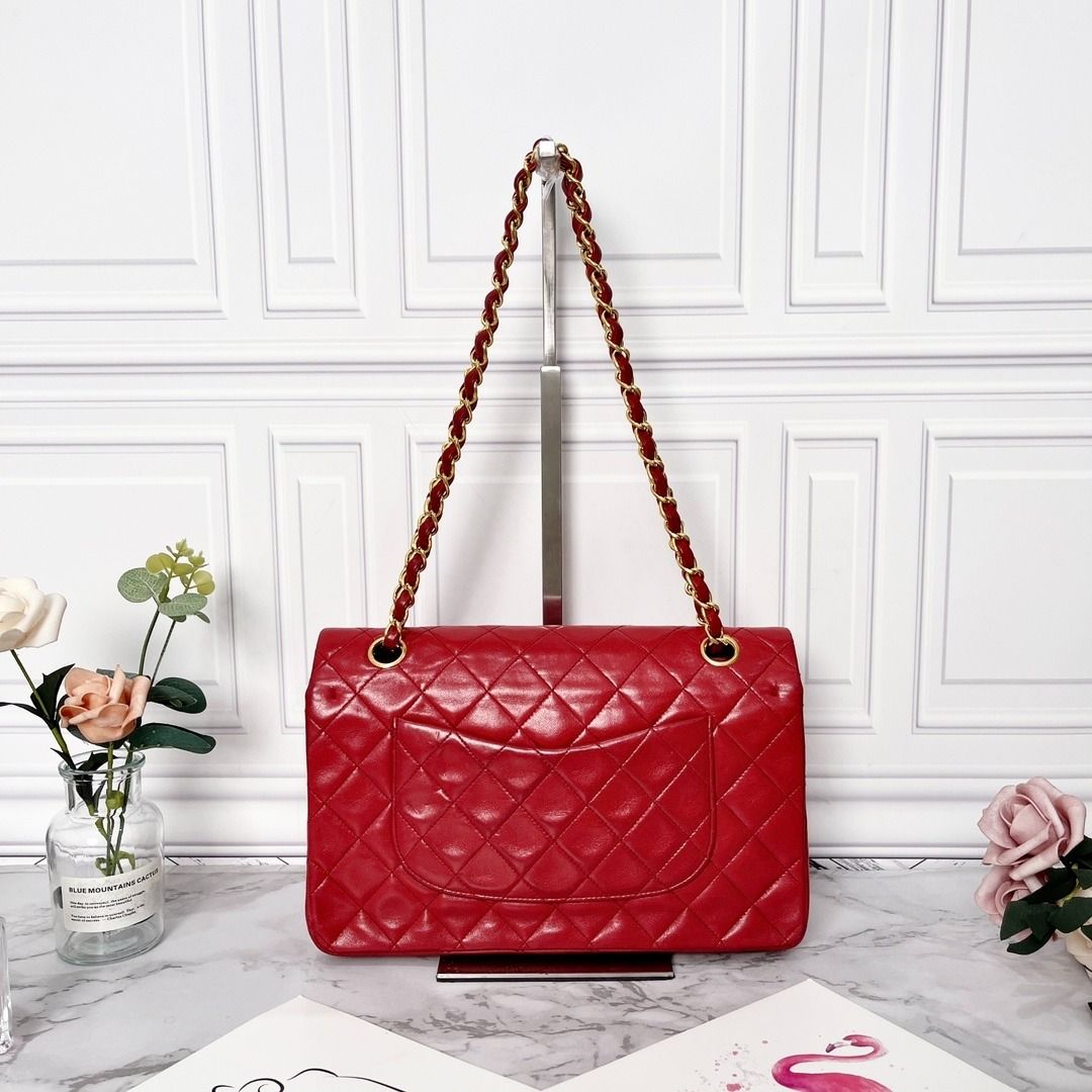 Chanel Classic Double Flap Bag in Red GHW, Luxury, Bags & Wallets on ...
