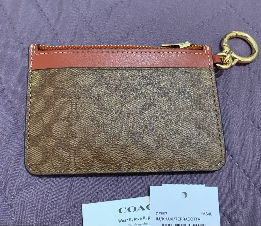 Coach Attachment Card Case in Signature Coated Canvas and Smooth ...