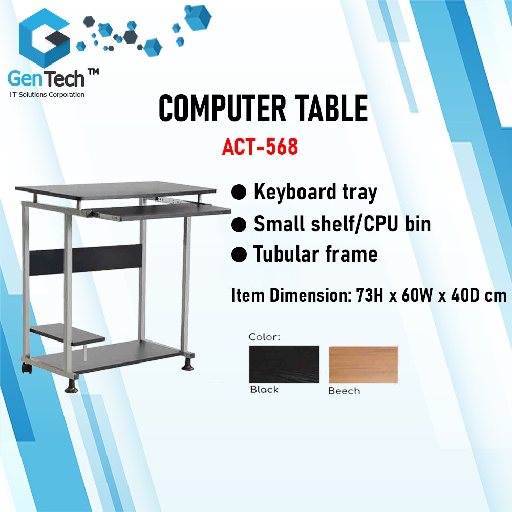 Computer Table ACT-568, Furniture & Home Living, Office Furniture ...