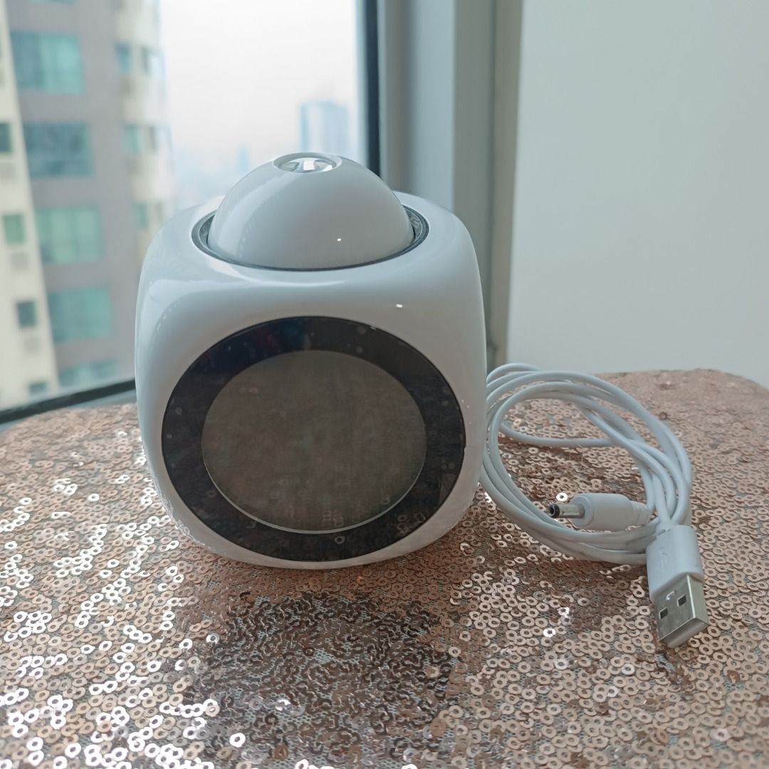 Talking Digital Alarm Clock USB Cable or Battery White Clock Aesthetic ...