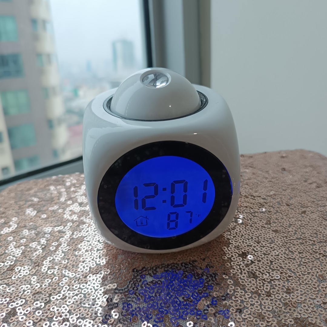 Talking Digital Alarm Clock USB Cable or Battery White Clock Aesthetic ...