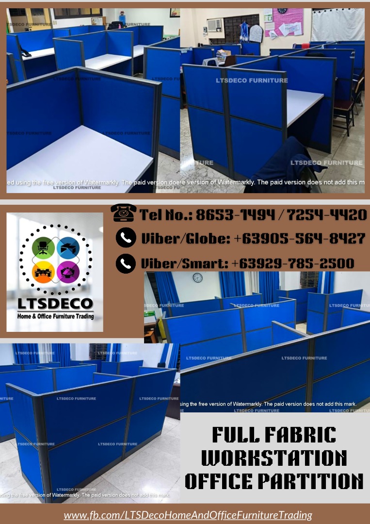 FULL FABRIC WORKSTATION OFFICE PARTITION, Furniture & Home Living ...