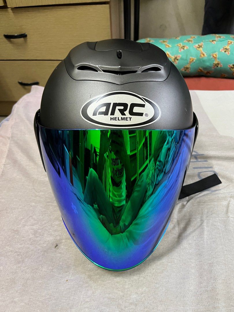 Helmet Arc Ritz Matte Grey (L), Motorbikes on Carousell