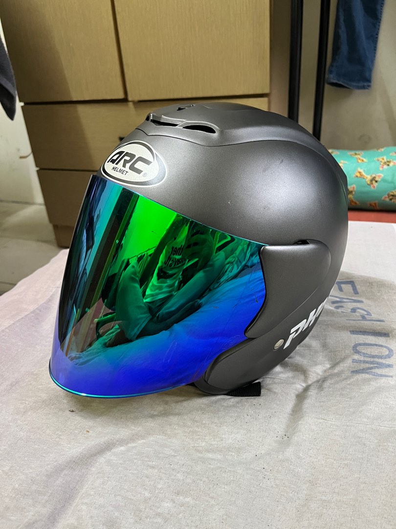 Helmet Arc Ritz Matte Grey (L), Motorbikes on Carousell