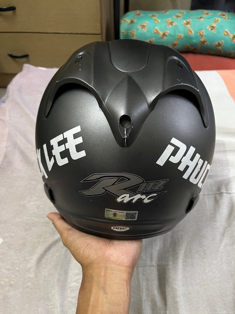 Helmet Arc Ritz Matte Grey (L), Motorbikes on Carousell