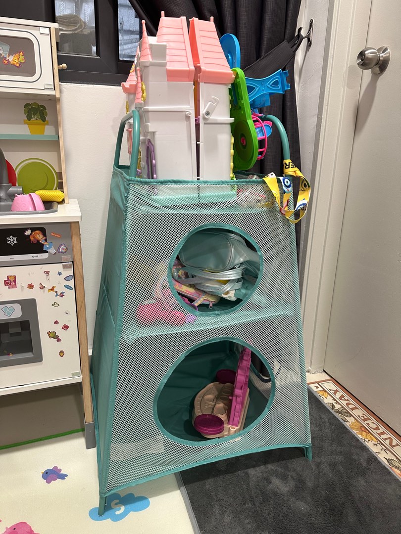 IKEA TIGERFINK rack Storage with compartments, turquoise, Furniture ...