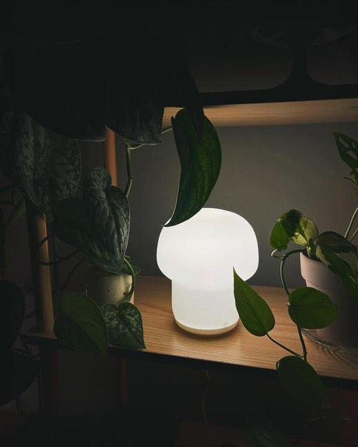 IKEA TOKABO Table lamp, glass opal white, Furniture & Home Living ...