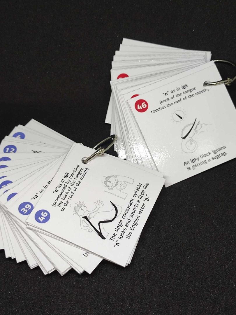 Laminated Hiragana Japanese Flash Cards w/ Ring (Waterproof ...