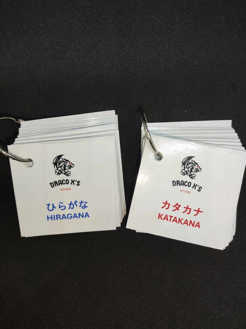 Laminated Hiragana Japanese Flash Cards w/ Ring (Waterproof ...