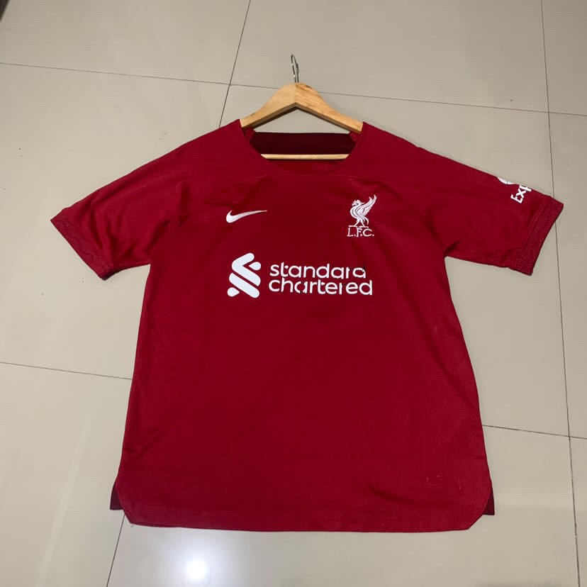 Liverpool Standard Chartered Jersey, Men's Fashion, Activewear on Carousell