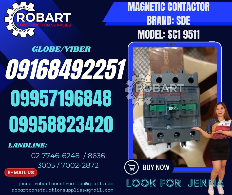Magnetic Contactor Brand: SDE Model: SC1 9511, Commercial & Industrial ...
