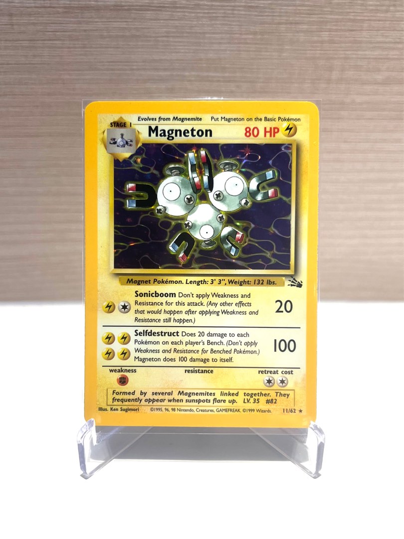 Magneton 11/62 Fossil Holo Rare Vintage Pokemon Card, Hobbies & Toys ...