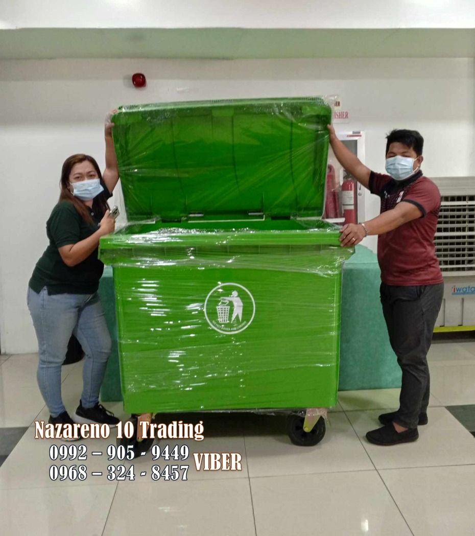 mobile trash bin 660 liters, Furniture & Home Living, Cleaning ...