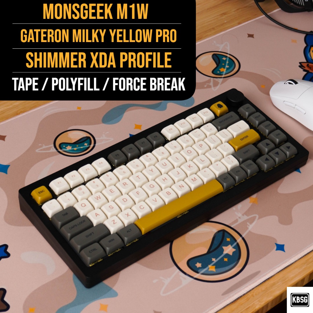 Monsgeek M1W Shimmer Custom Mechanical Keyboard RGB, Hot swappable ...