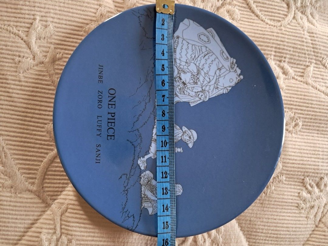 NEW ONE PIECE PVC BLUE PLATE LUFFY ZORO, Furniture & Home Living ...