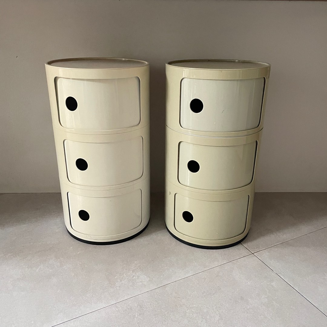 Nordic Round Storage Cabinet Set of 2, Furniture & Home Living, Office ...