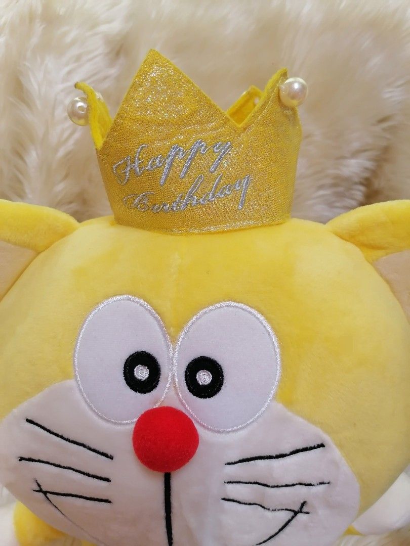 Original yellow color Doraemon happy birthday Stuffed Toys Soft toys ...