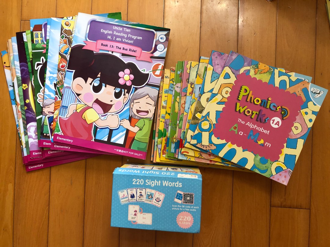 Phonics kids 1A-6B, sight word card, 興趣及遊戲, 書本 & 文具, 小朋友書 - Carousell