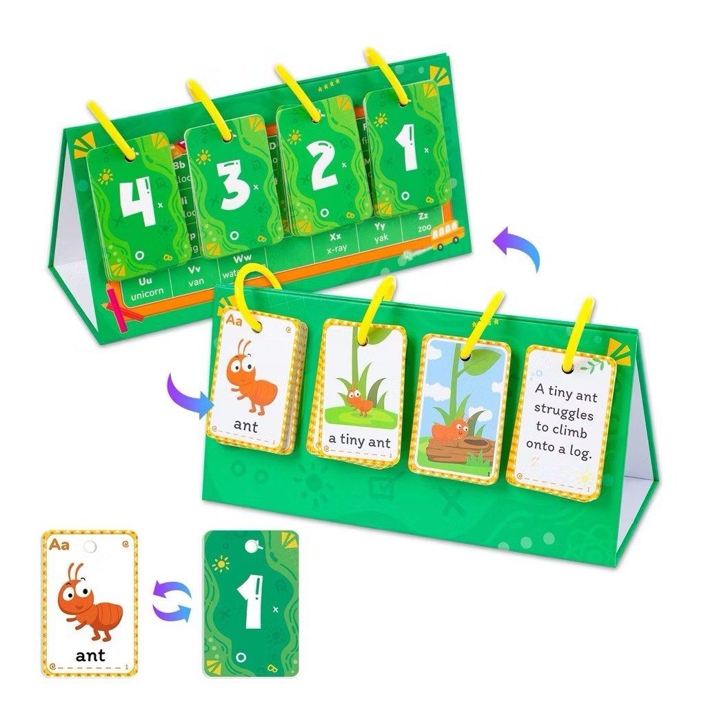 Phonics/Words/sentence structure flash cards with table cardboard stand ...