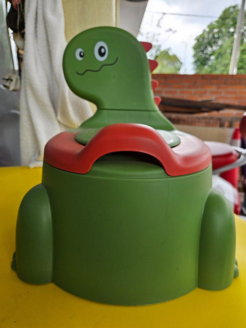 Potty training cartoon dinosaurs toilet for kids toddlers with back ...