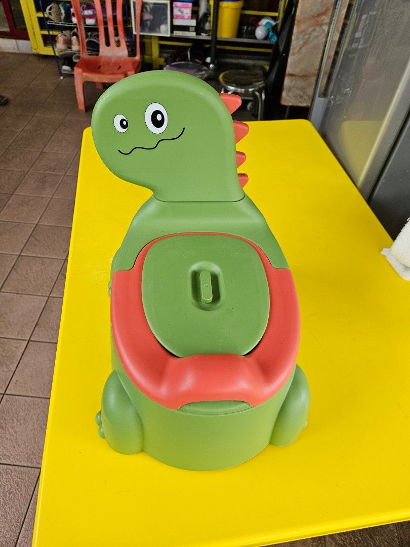 Potty training cartoon dinosaurs toilet for kids toddlers with back ...