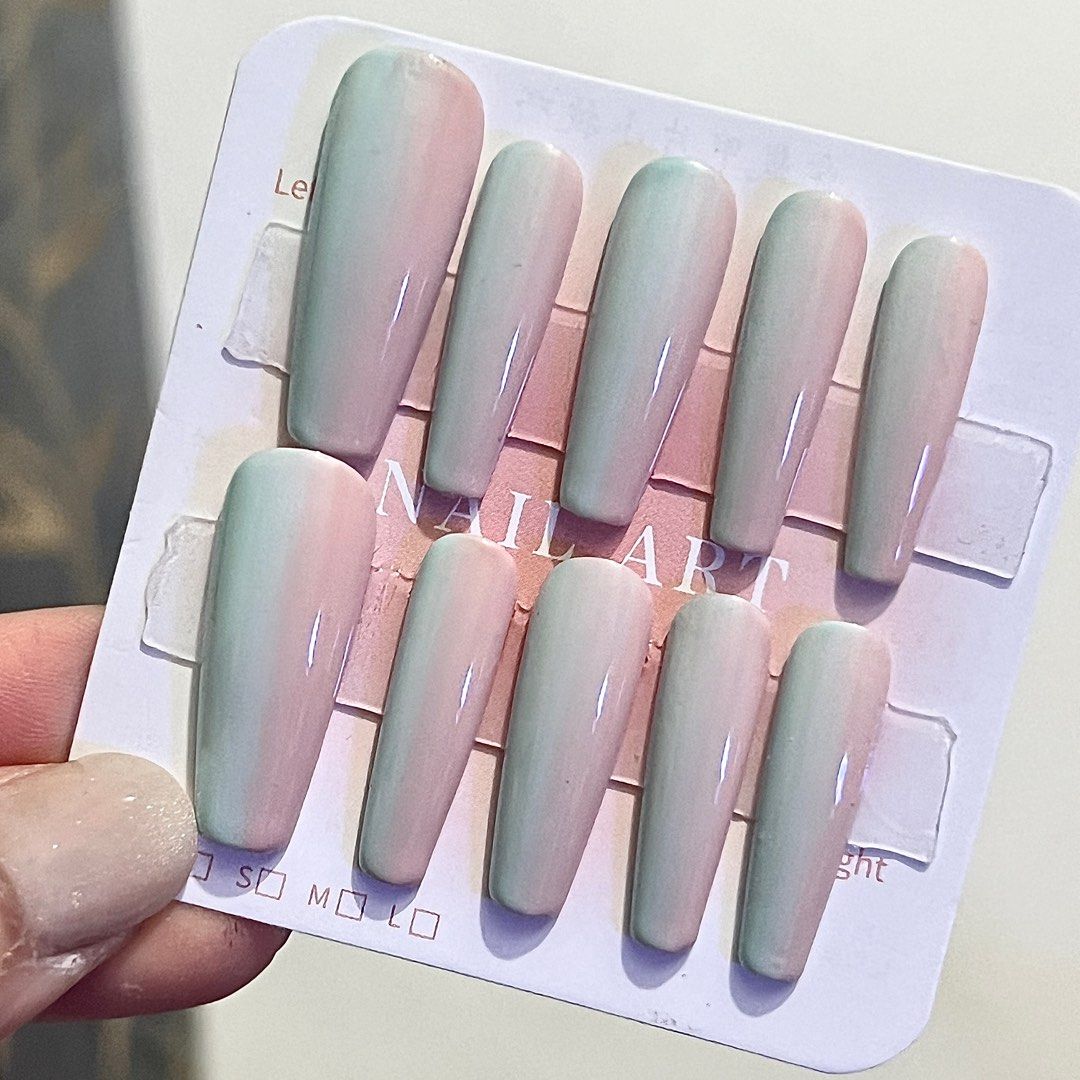 Press on nails Coffin shape, Beauty & Personal Care, Hands & Nails on ...