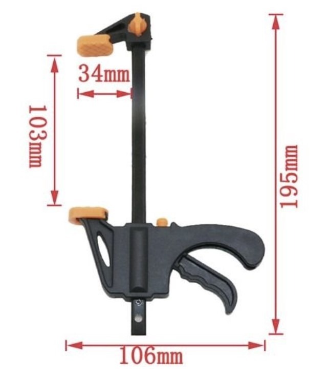 Quick Release F-Clamp Kit DIY Hand Tool (4 Inch), Hobbies & Toys ...